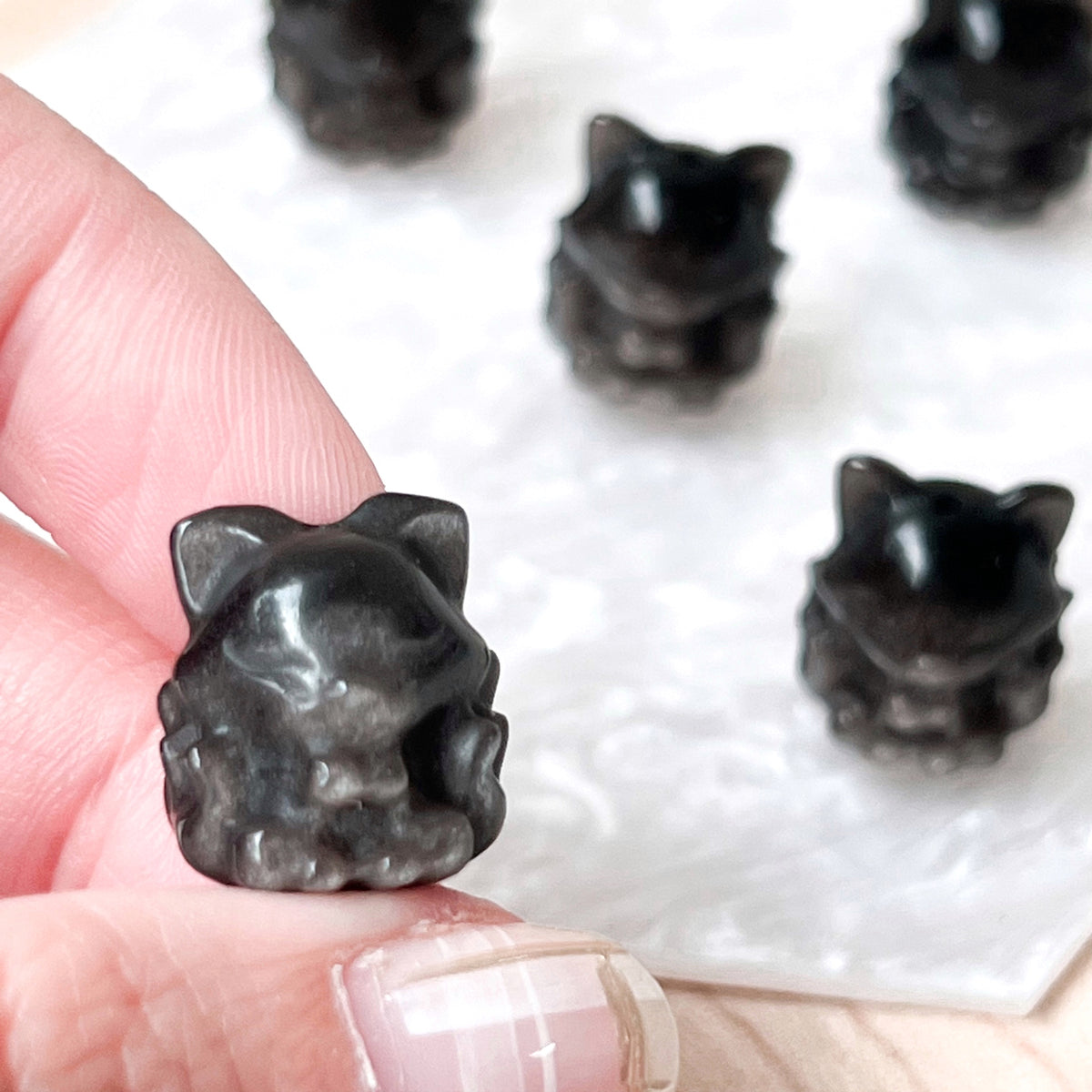 Silver Sheen Obsidian Nine Tail Fox – NewAge Gaia